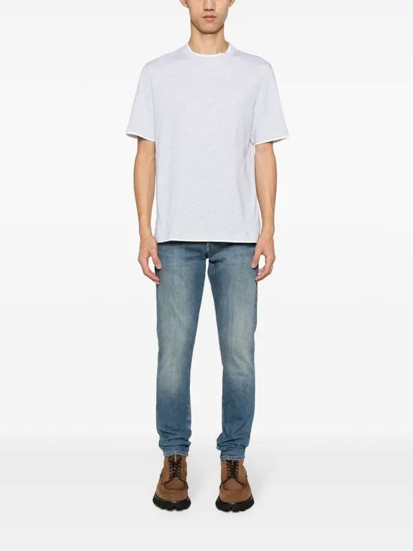 Brunello Cucinelli Layered-effect Cotton T-shirt - Grey