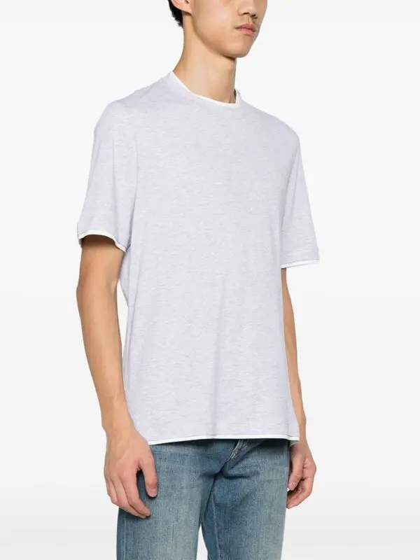Brunello Cucinelli Layered-effect Cotton T-shirt - Grey