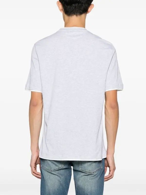 Brunello Cucinelli Layered-effect Cotton T-shirt - Grey