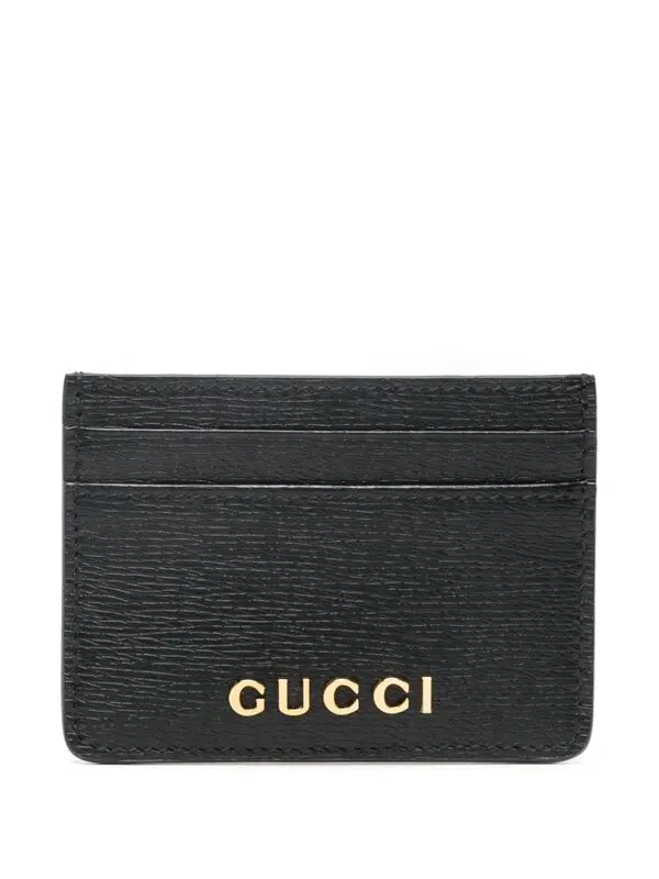 Gucci Logo-lettering Card Holder - Black