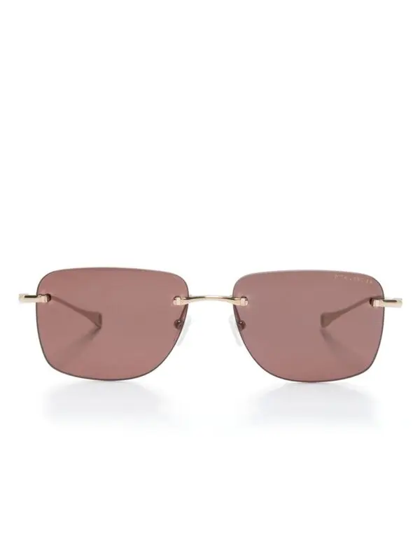 Dita Rimless Square-frame Sunglasses - Gold