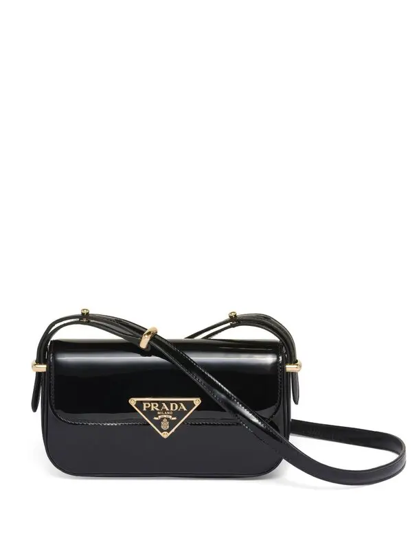 Prada Leather Shoulder Bag - Black | Editorialist