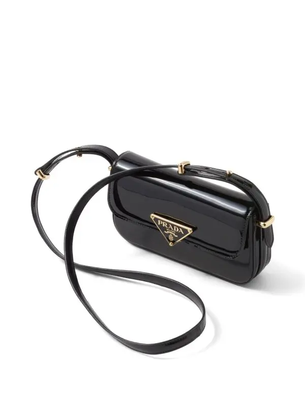 Prada Leather Shoulder Bag - Black | Editorialist
