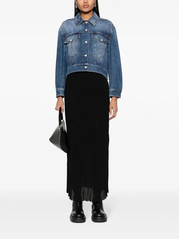 Alexander McQueen Cropped Denim Jacket