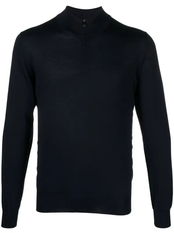 Corneliani Half-zip Jumper - Blue