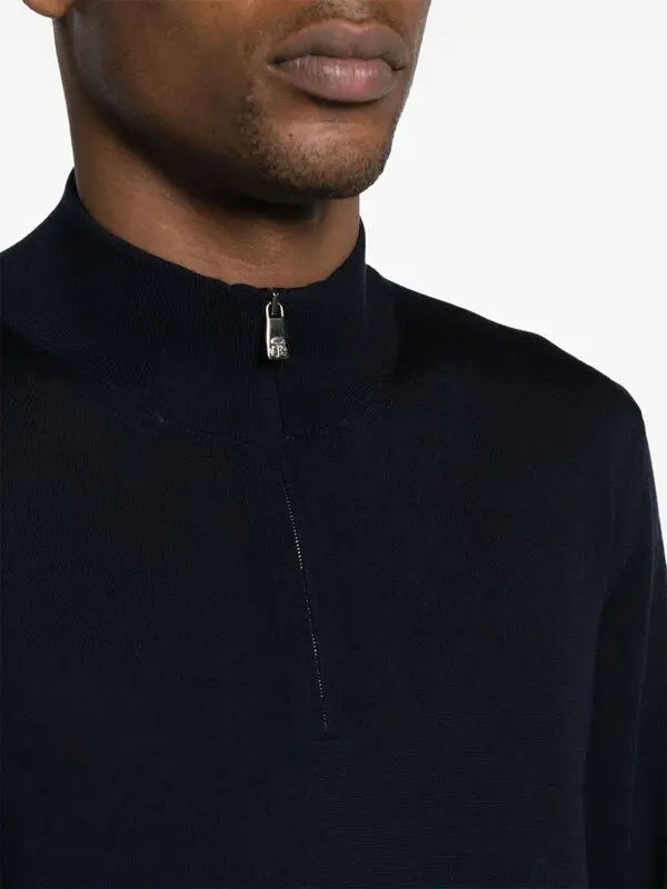 Corneliani Half-zip Jumper - Blue