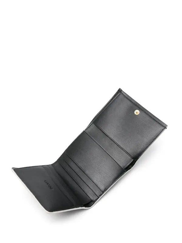 GANNI Tri-fold Leather Wallet