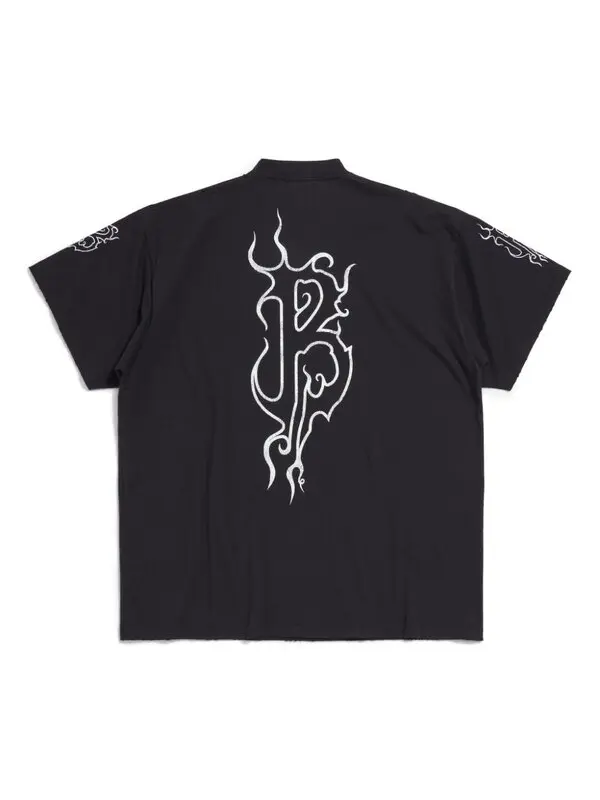 Balenciaga Darkwave Cotton T-Shirt In Black - 51% Off | Editorialist