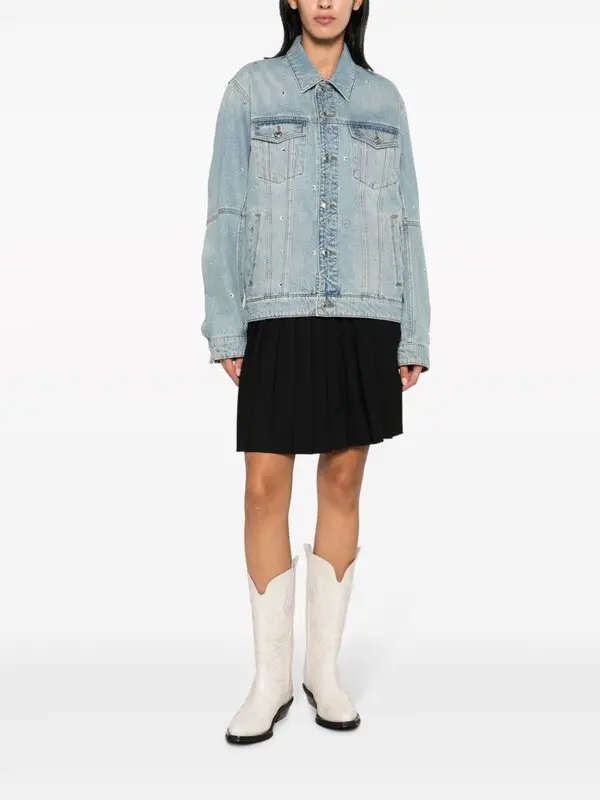 Zadig&Voltaire Kasy Spread-collar Denim Jacket