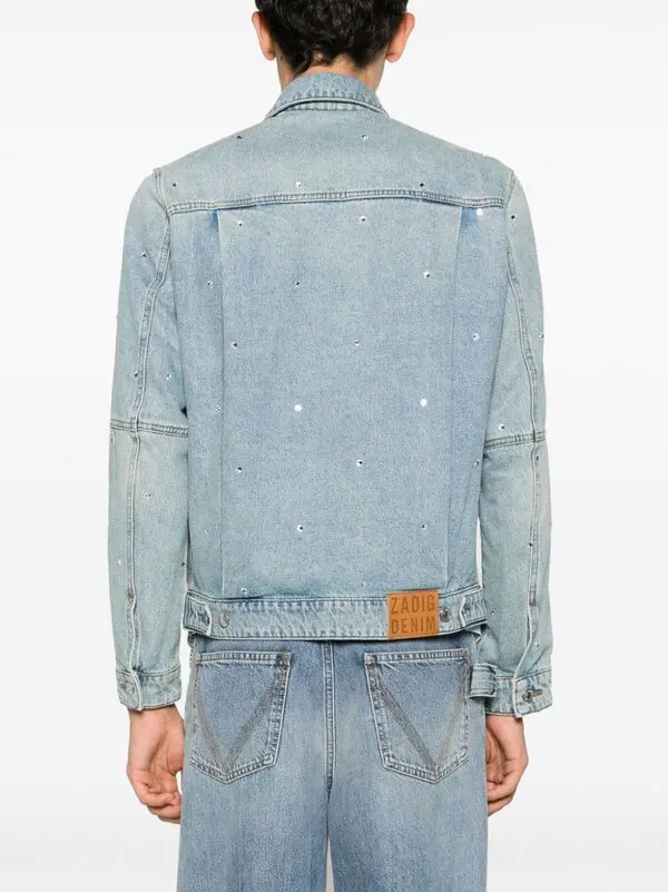 Zadig&Voltaire Kasy Spread-collar Denim Jacket