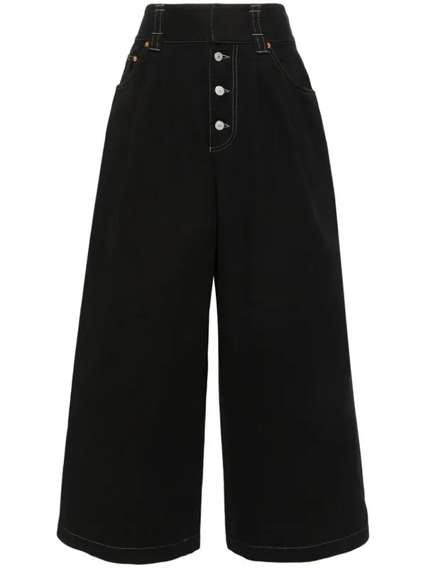 Gucci Logo-tag Wide-leg Jeans