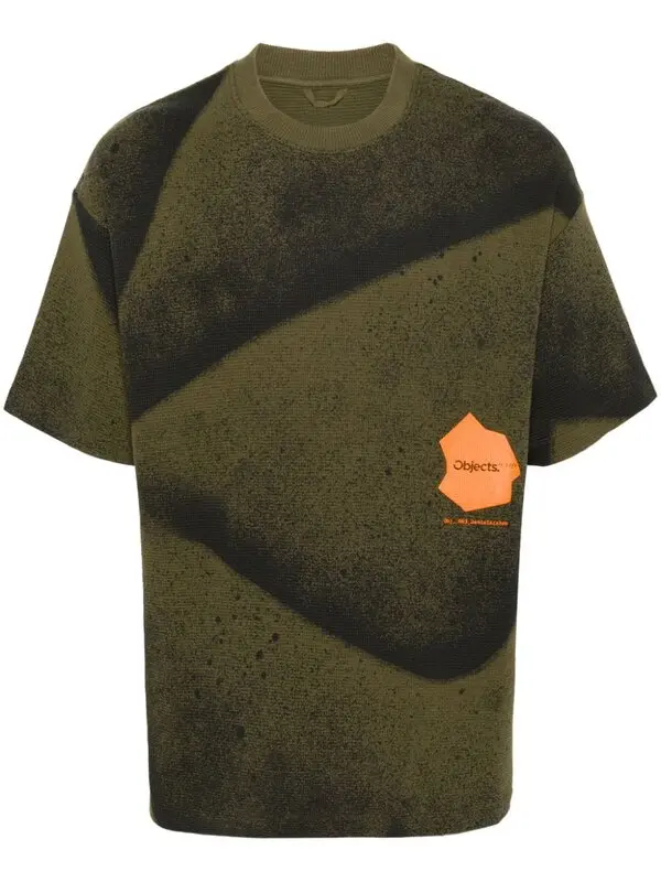 OBJECTS IV LIFE Waffle Logo-print T-shirt - Green