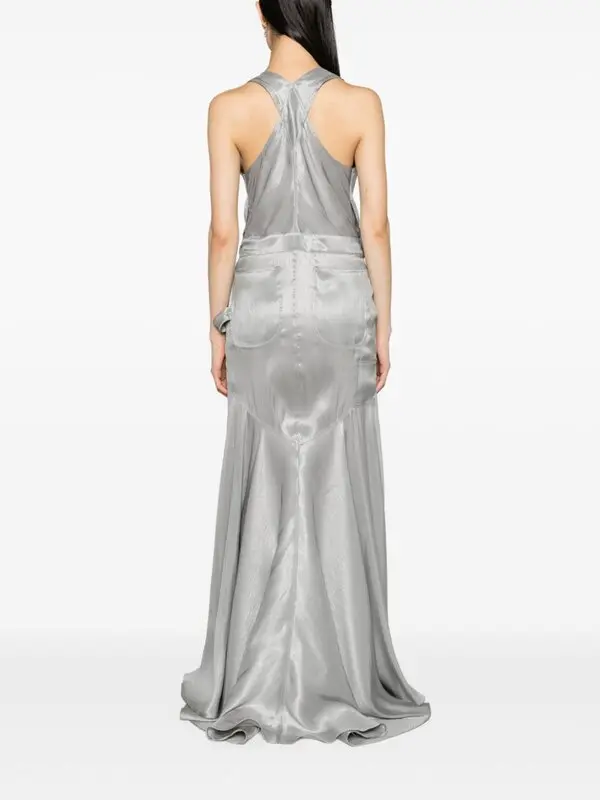 Moschino High-Shine Maxi Dress In Silver - 65% Off | Editorialist
