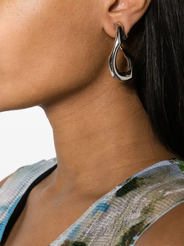 Annelise Michelson Broken Chains Clip-on Hoop Earrings