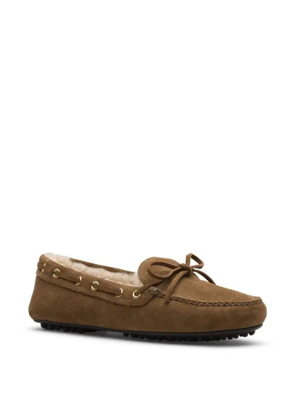 Car Shoe Suede Driving Shoes - Brown
