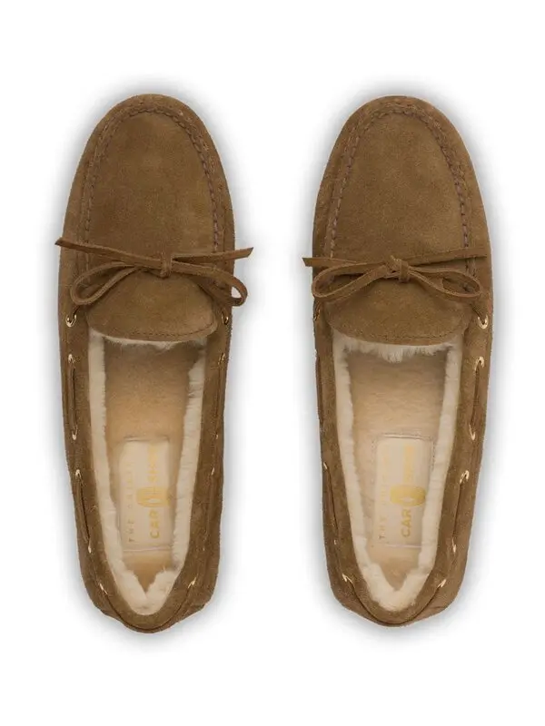 Car Shoe Suede Driving Shoes - Brown