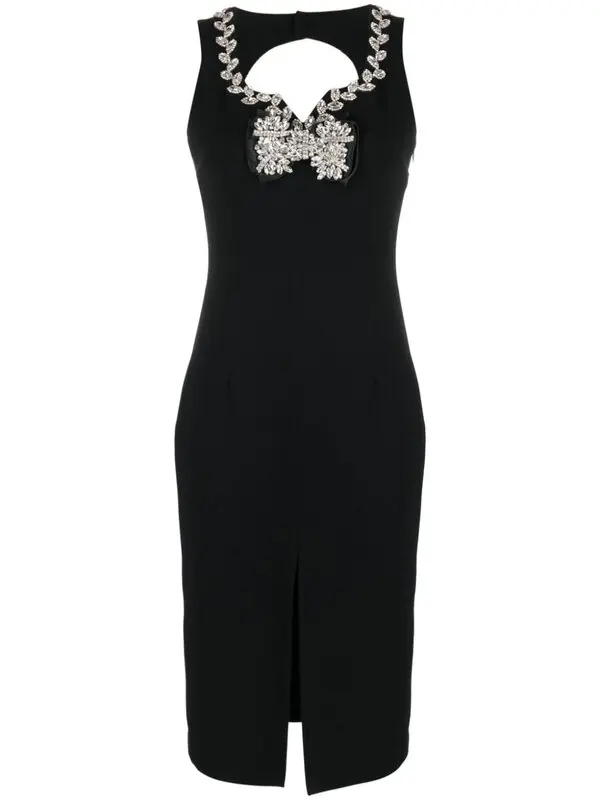 LOULOU Crystal-embellished Sleeveless Dress