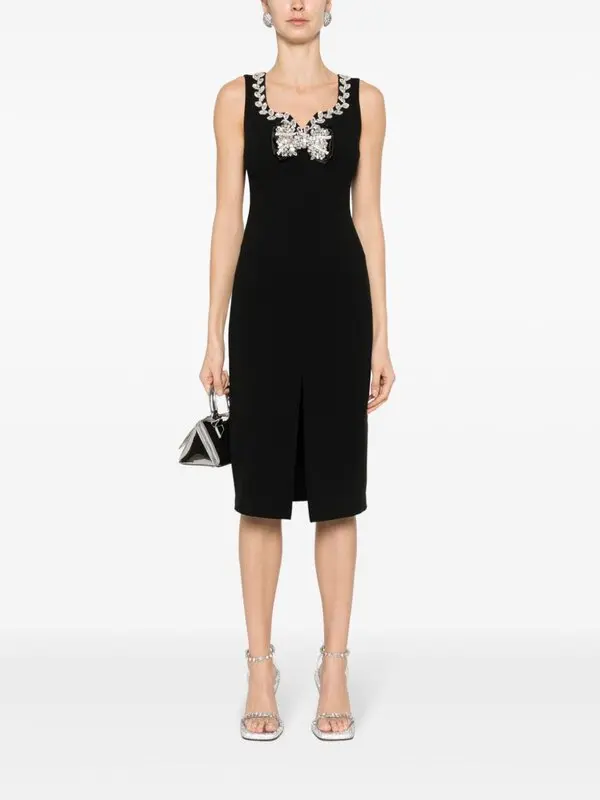 LOULOU Crystal-embellished Sleeveless Dress