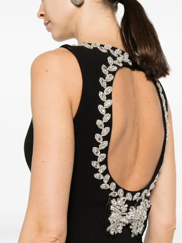 LOULOU Crystal-embellished Sleeveless Dress