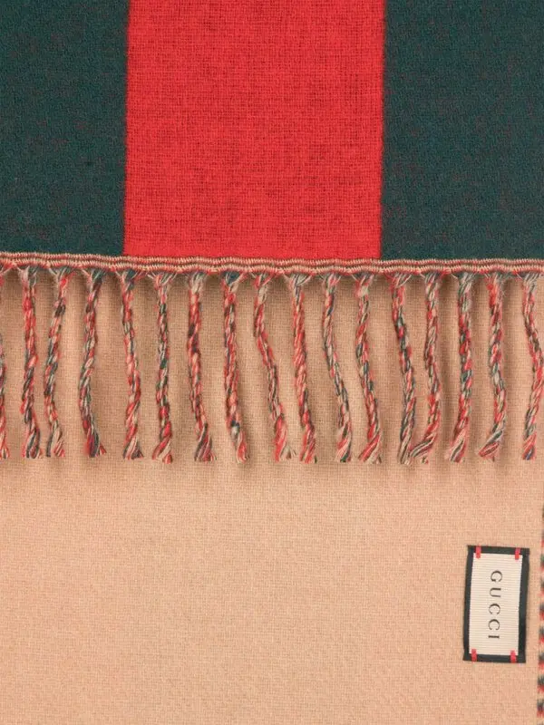 Gucci Logo-jacquard Web-stripe Scarf