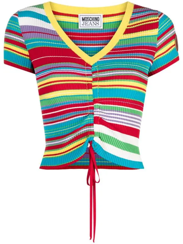 Moschino Stripe-pattern Top - Red