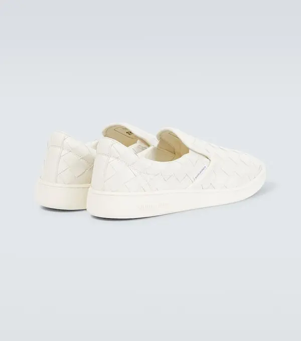 Bottega Veneta Sawyer Leather Slip-on Sneakers - White