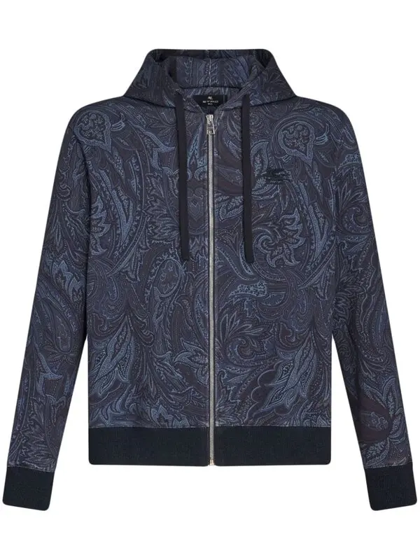 Etro Paisley-print Zip-up Hoodie