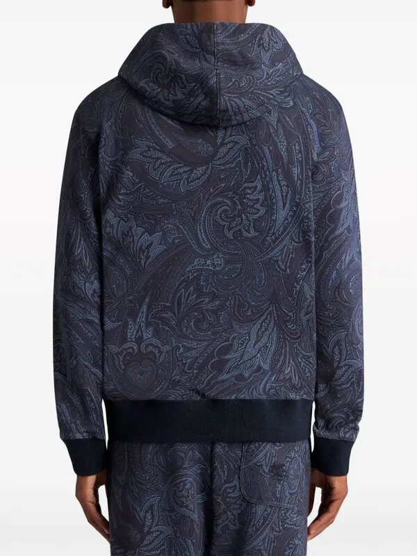 Etro Paisley-print Zip-up Hoodie