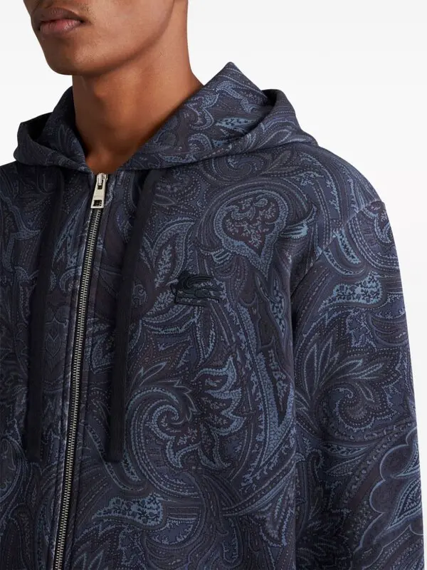 Etro Paisley-print Zip-up Hoodie