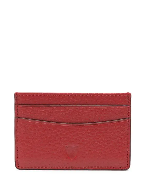 ASPINAL OF LONDON Logo-stamp Leather Cardholder - Red
