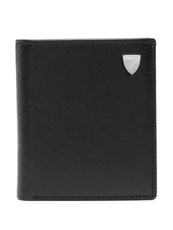 ASPINAL OF LONDON Logo-plaque Leather Wallet - Black