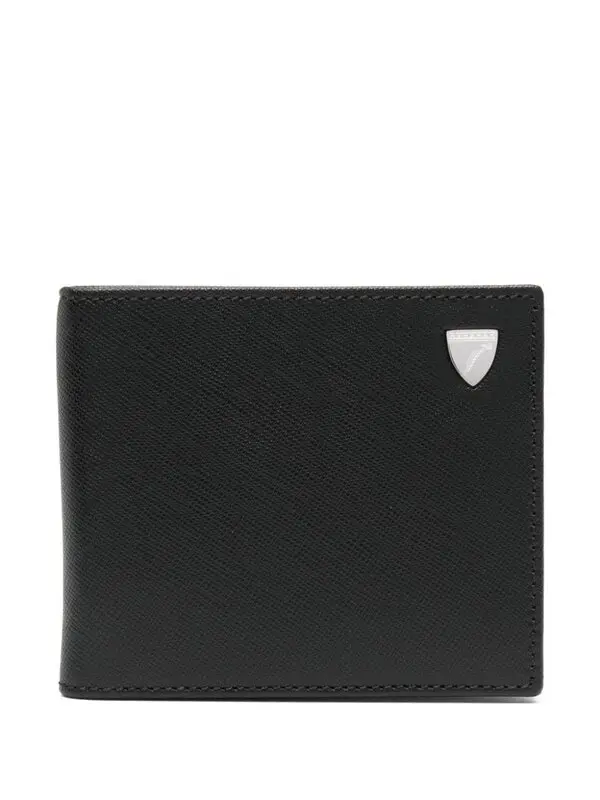 ASPINAL OF LONDON 6 Cc Logo-plaque Leather Wallet - Black