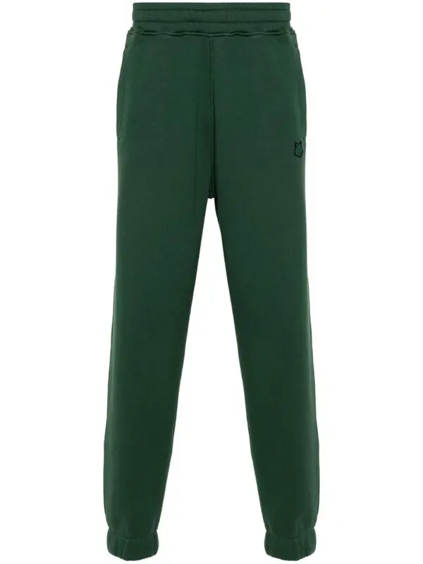 Maison Kitsuné Fox-appliqué Cotton Track Trousers