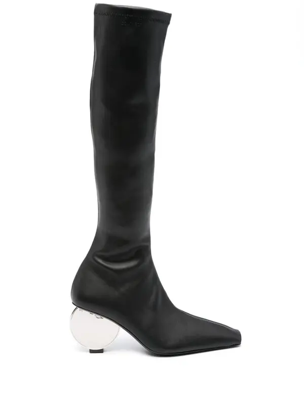 COURREGES Circle 90mm Faux-leather Knee-high Boots
