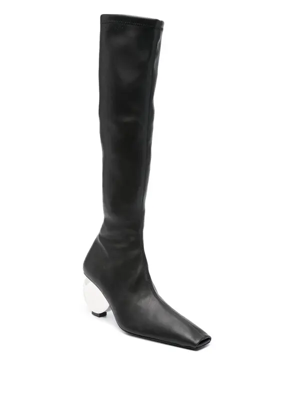 COURREGES Circle 90mm Faux-leather Knee-high Boots