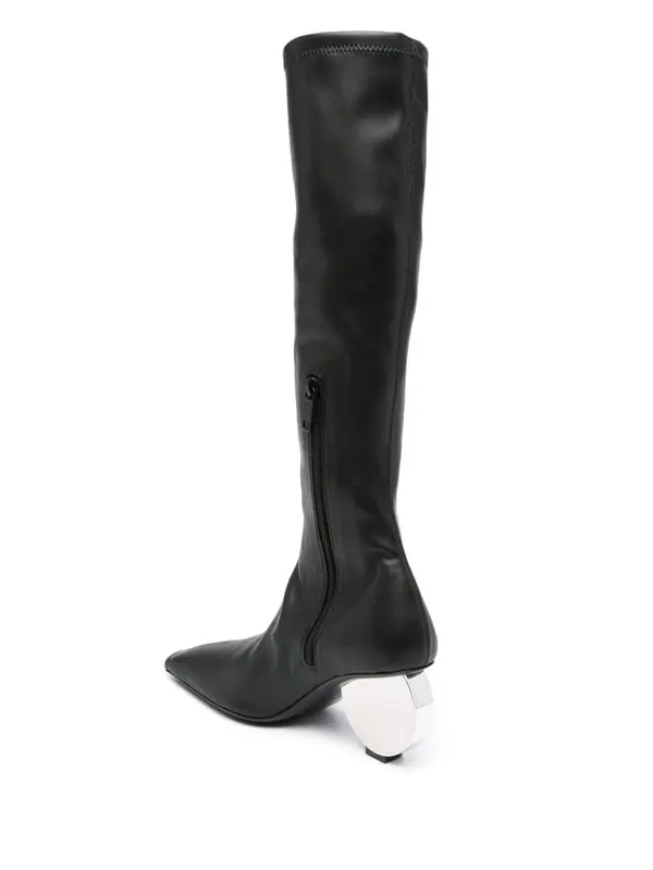 COURREGES Circle 90mm Faux-leather Knee-high Boots