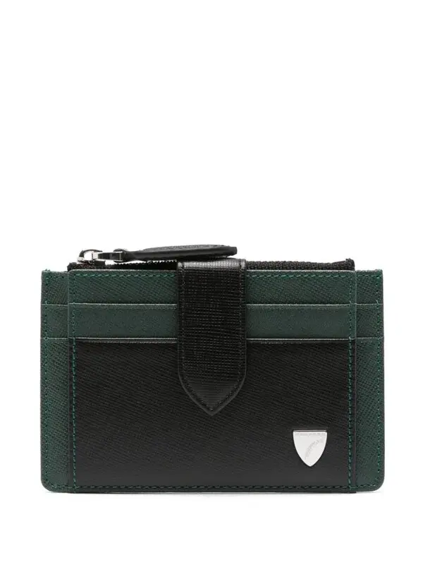 ASPINAL OF LONDON Logo-stam Leather Cardholder - Black
