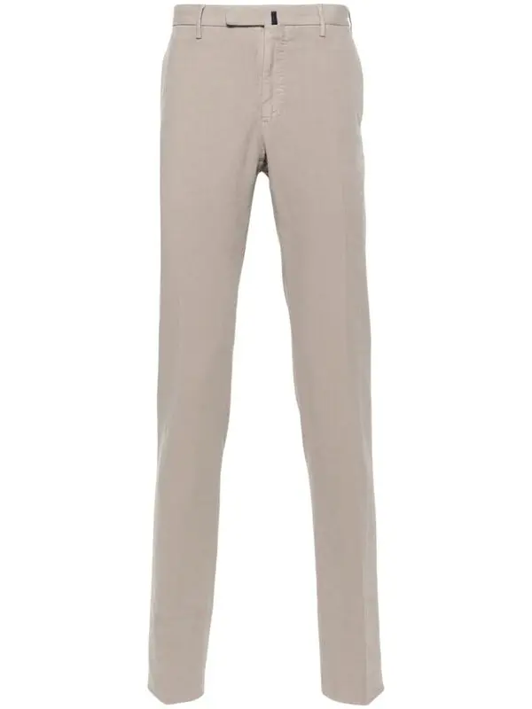 Incotex Light Grey Stretch-cotton Chinos - Neutrals