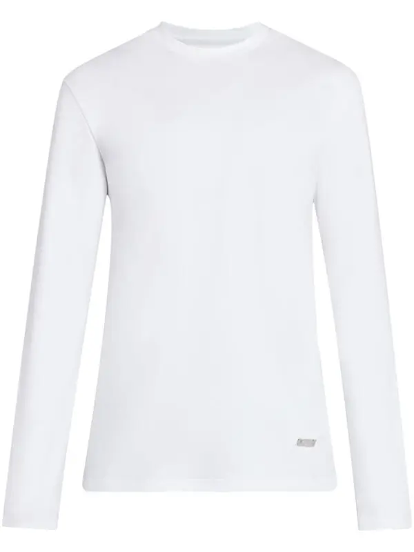 JIL SANDER Long-sleeved Cotton T-shirt - White