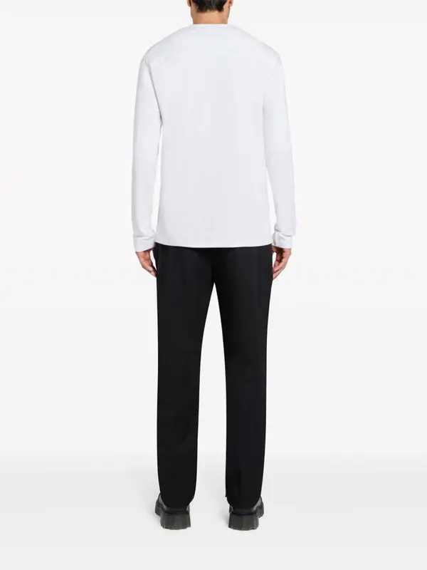 JIL SANDER Long-sleeved Cotton T-shirt - White