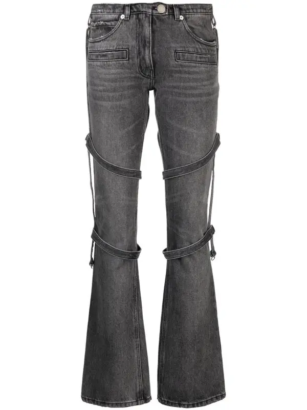COURREGES Multi-strap Flare Jeans