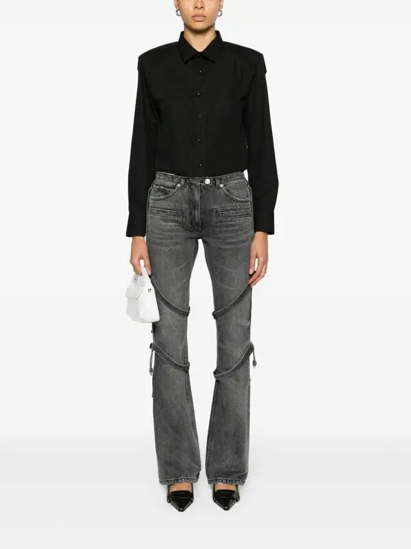 COURREGES Multi-strap Flare Jeans