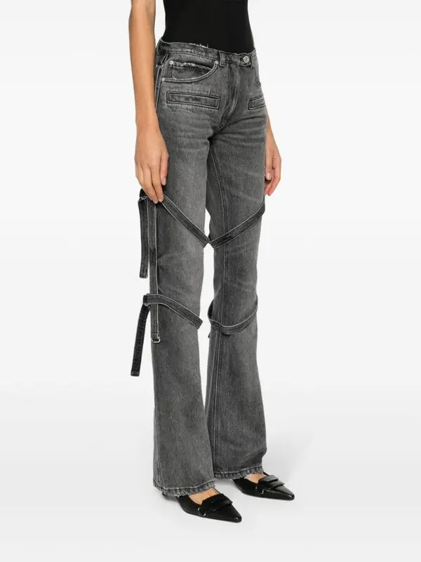COURREGES Multi-strap Flare Jeans