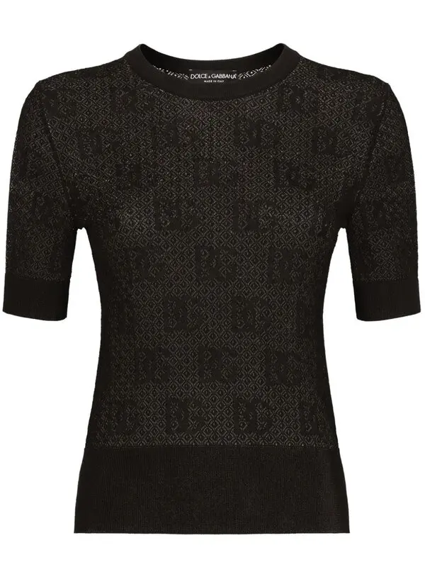 Dolce & Gabbana Monogram Jacquard Knit Top
