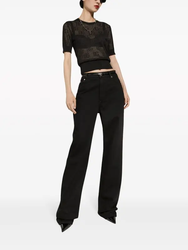 Dolce & Gabbana Monogram Jacquard Knit Top