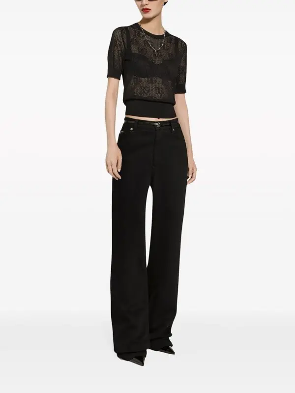 Dolce & Gabbana Monogram Jacquard Knit Top