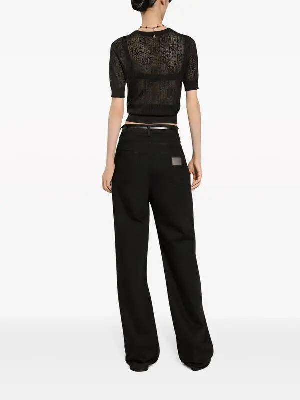 Dolce & Gabbana Monogram Jacquard Knit Top