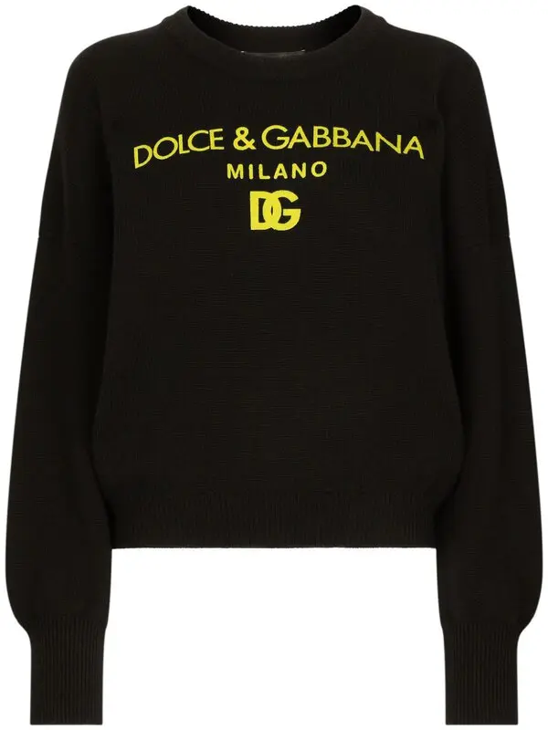 Dolce & Gabbana Logo-print Cashmere Jumper - Black