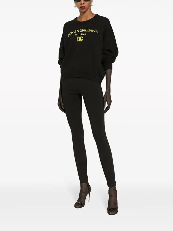 Dolce & Gabbana Logo-print Cashmere Jumper - Black