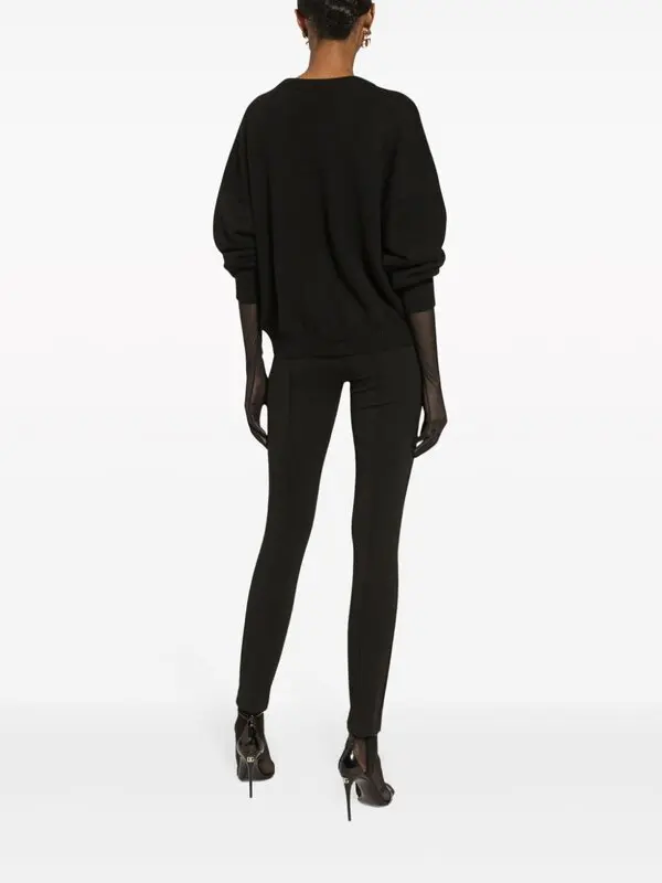 Dolce & Gabbana Logo-print Cashmere Jumper - Black